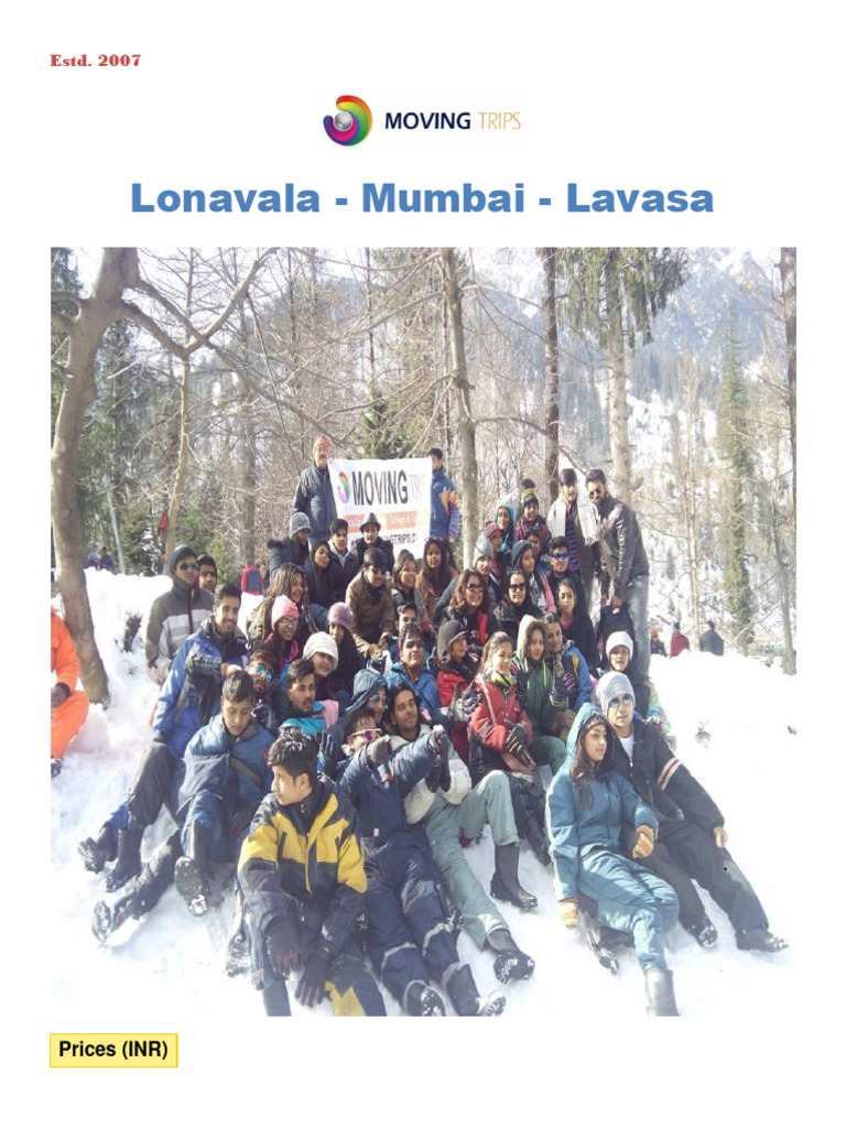Lonavala-Mumbai-Lavasa Tour Package | PDF | Hotel | Mumbai