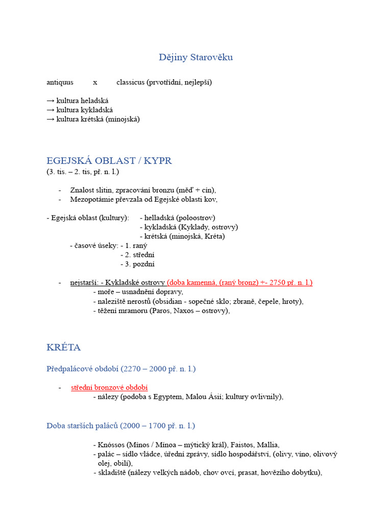 Dejiny Starověku | PDF