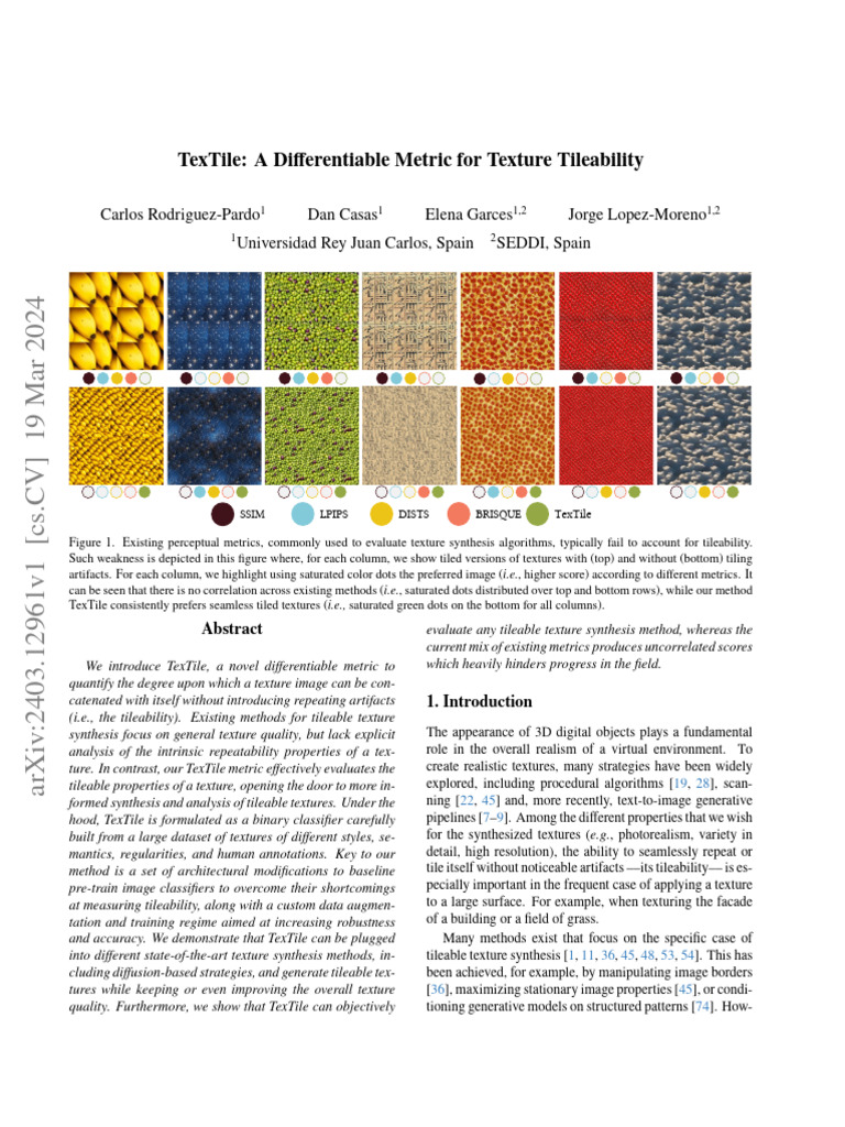 Tex Tile | PDF | Artificial Neural Network | Texture Mapping
