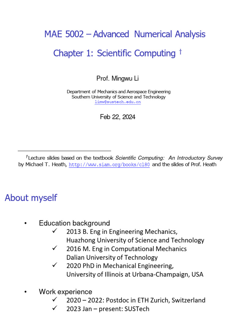 Chapter 1 Introduction | PDF | Numerical Analysis | Approximation