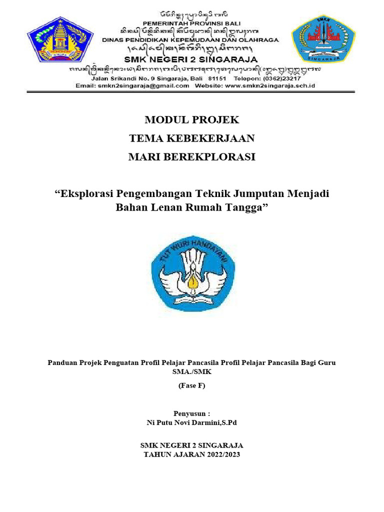 Modul Projek P5: Teknik Jumputan | PDF