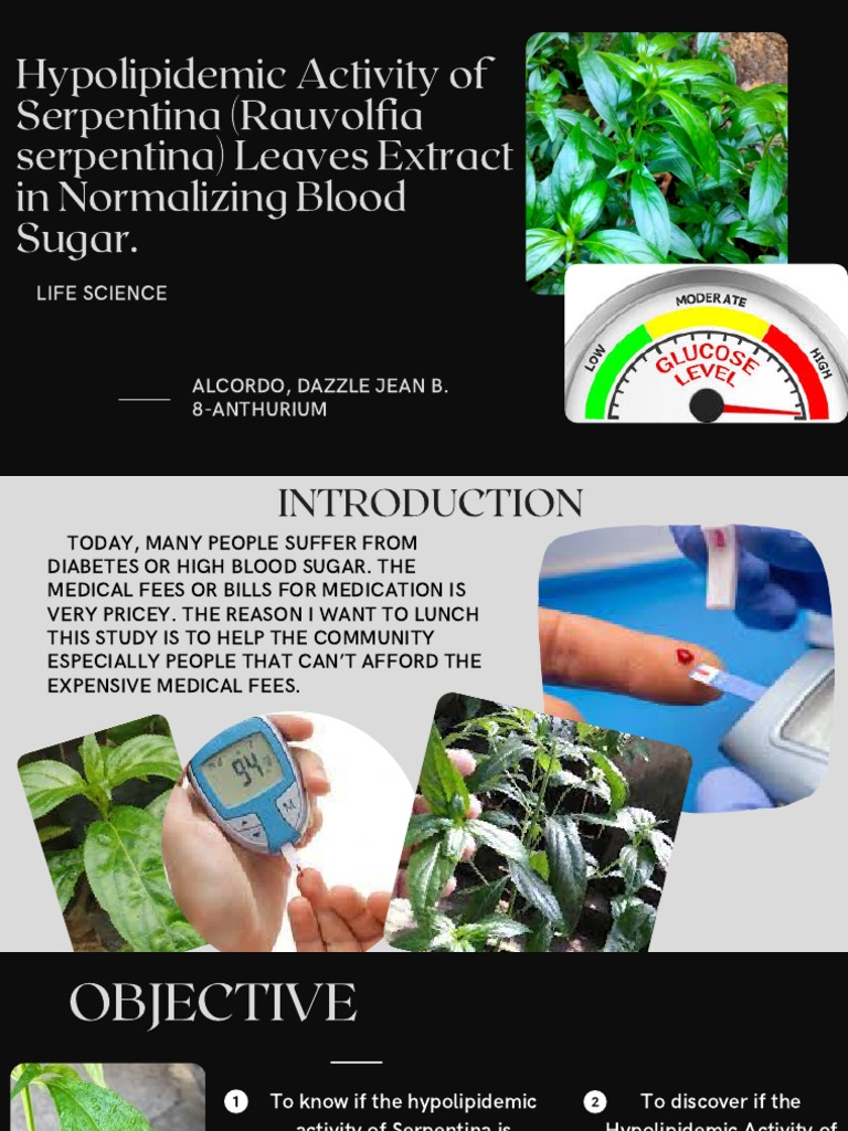 Serpentina Extract's Effect on Blood Sugar | PDF | Health Care | Medicine