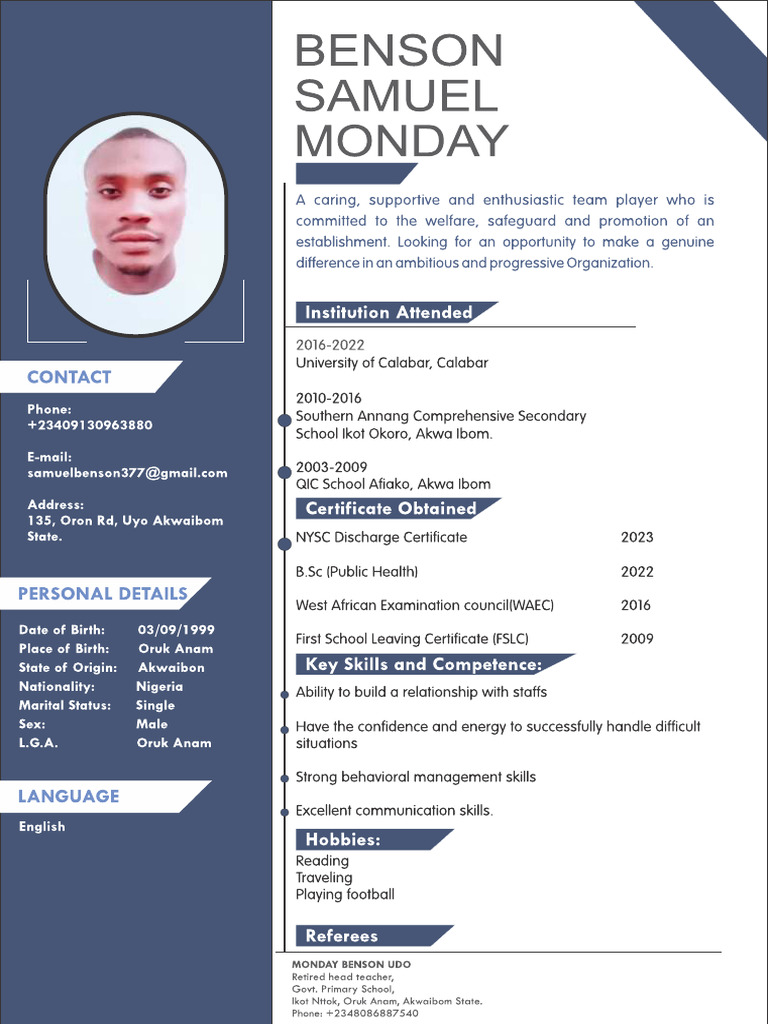 Benson Samuel CV | PDF