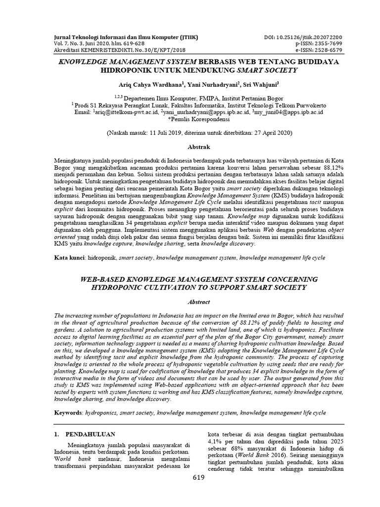 Knowledge Management System Berbasis Web | PDF