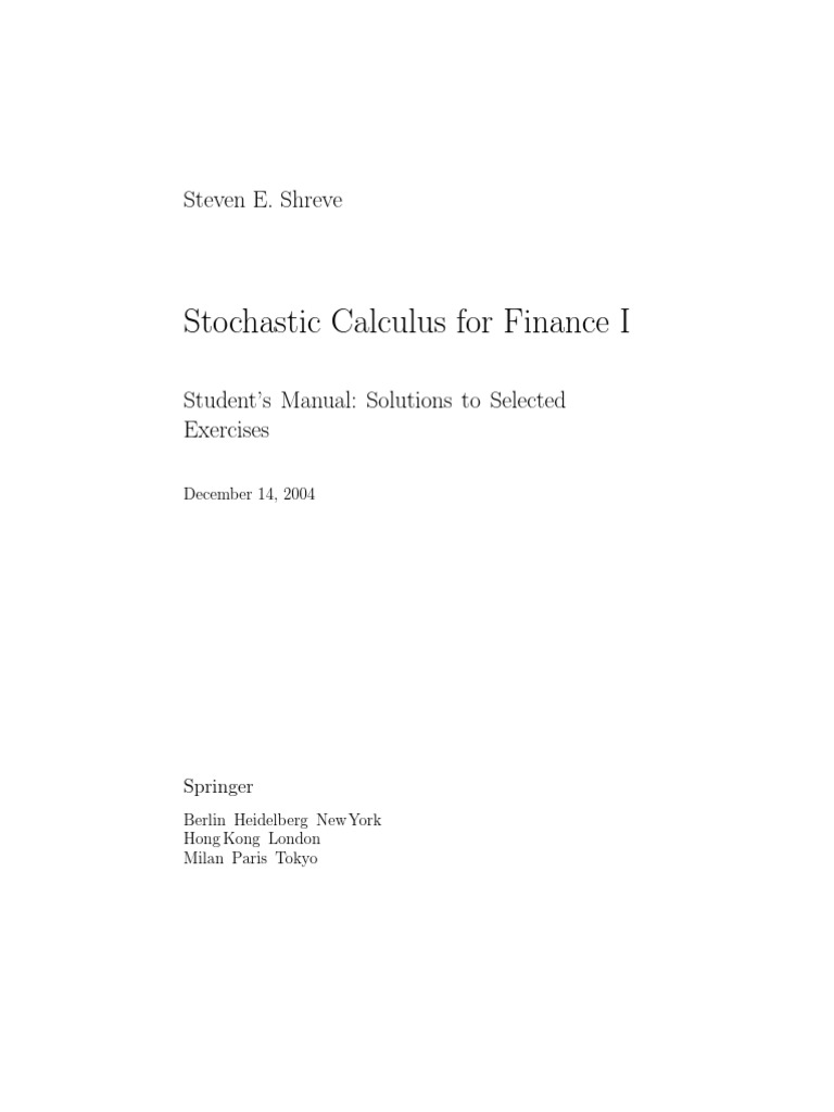 Manual To Shreve | PDF | Option (Finance) | Moneyness