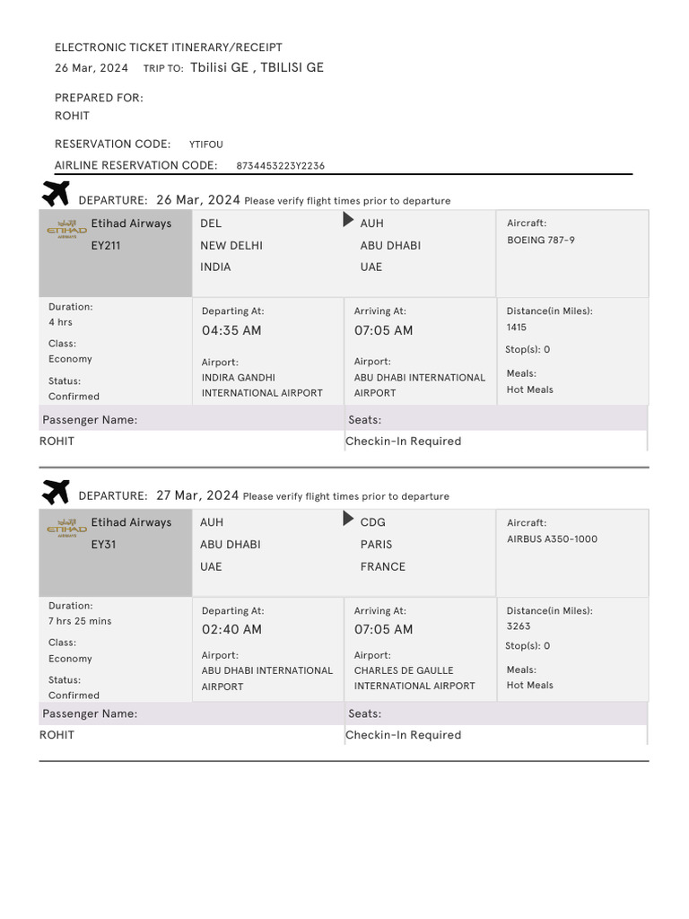 Flight Itinerary 173367 | PDF | Aviation | Transport