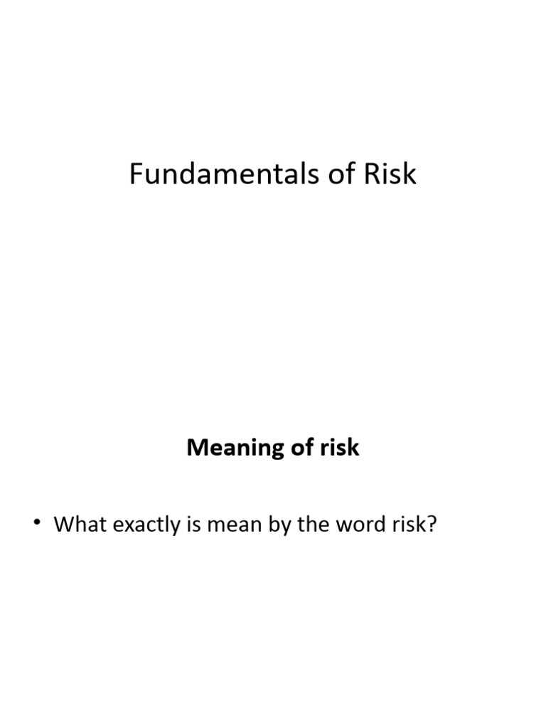 4fundamentals of Risk | PDF | Risk | Verb