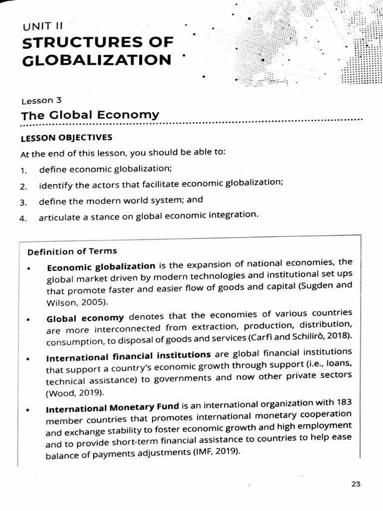 Understanding Economic Globalization | PDF | World Systems Theory ...