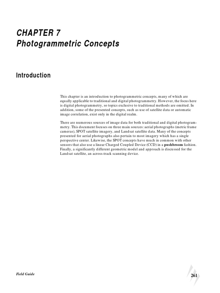 Photogrammetric Concepts | PDF | Image Scanner | Cartesian Coordinate ...