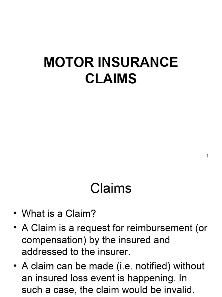 Understanding Motor Insurance Claims Process | PDF | Insurance ...