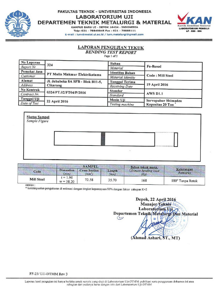 Uji Kelayakan & Laboratorium | PDF | Torque | Force