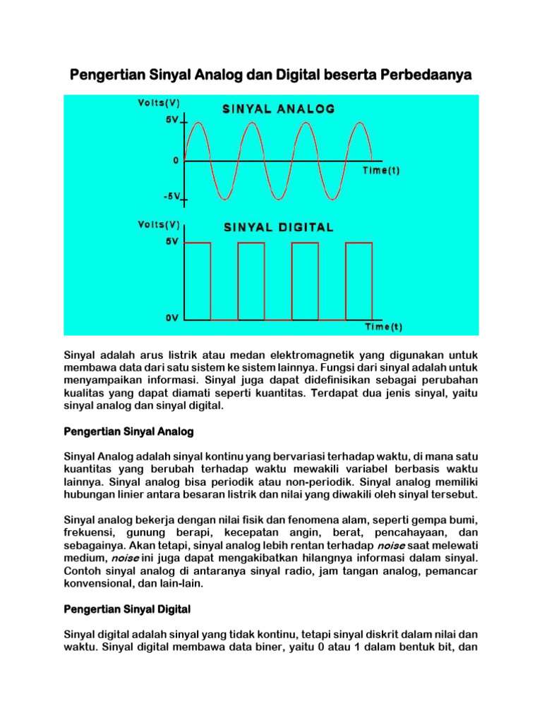 Sinyal Analog vs Digital | PDF