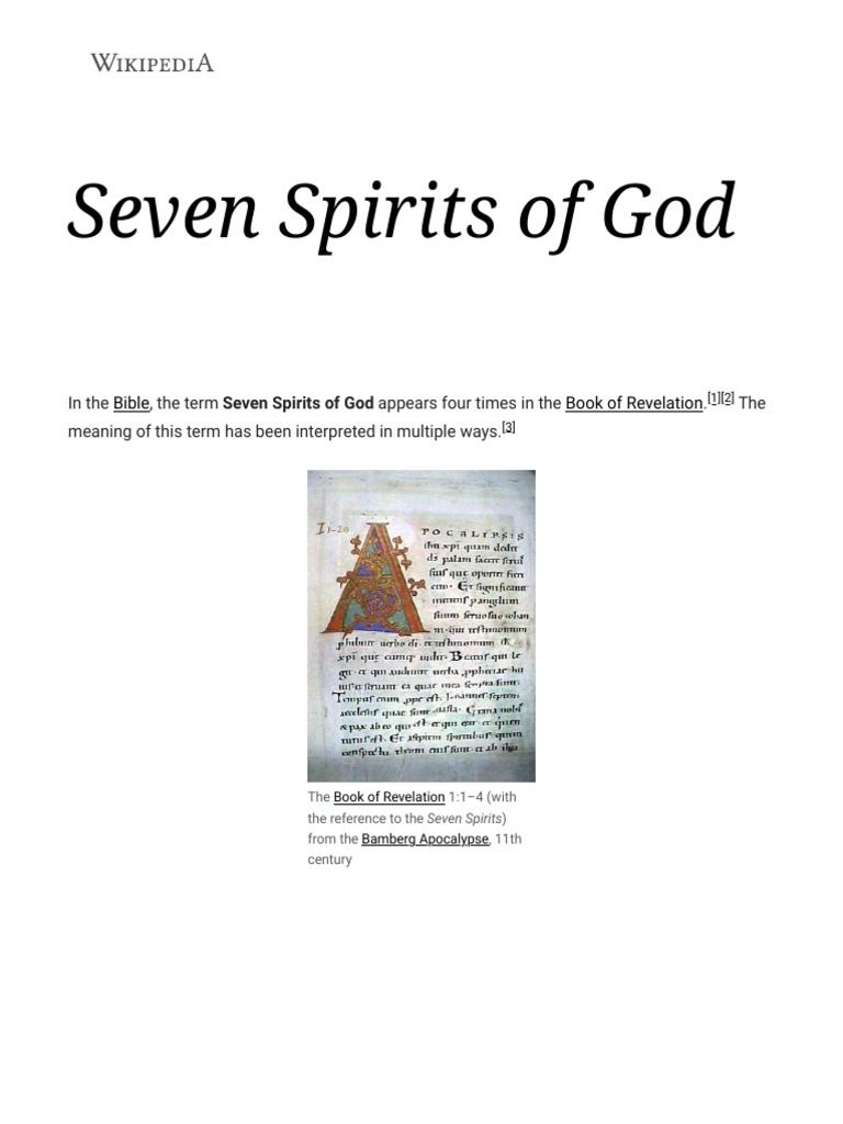 Understanding the Seven Spirits of God | PDF | Theology | Religious ...