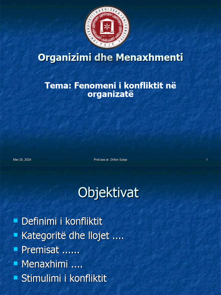 Organizimi Dhe Menaxhmenti | PDF