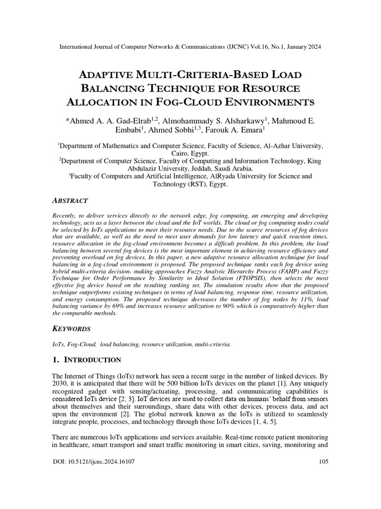 Adaptive Multi-Criteria-Based Load Balancing Technique For Resource ... Adaptive Multi-Criteria-Based Load Balancing Technique For Resource ...