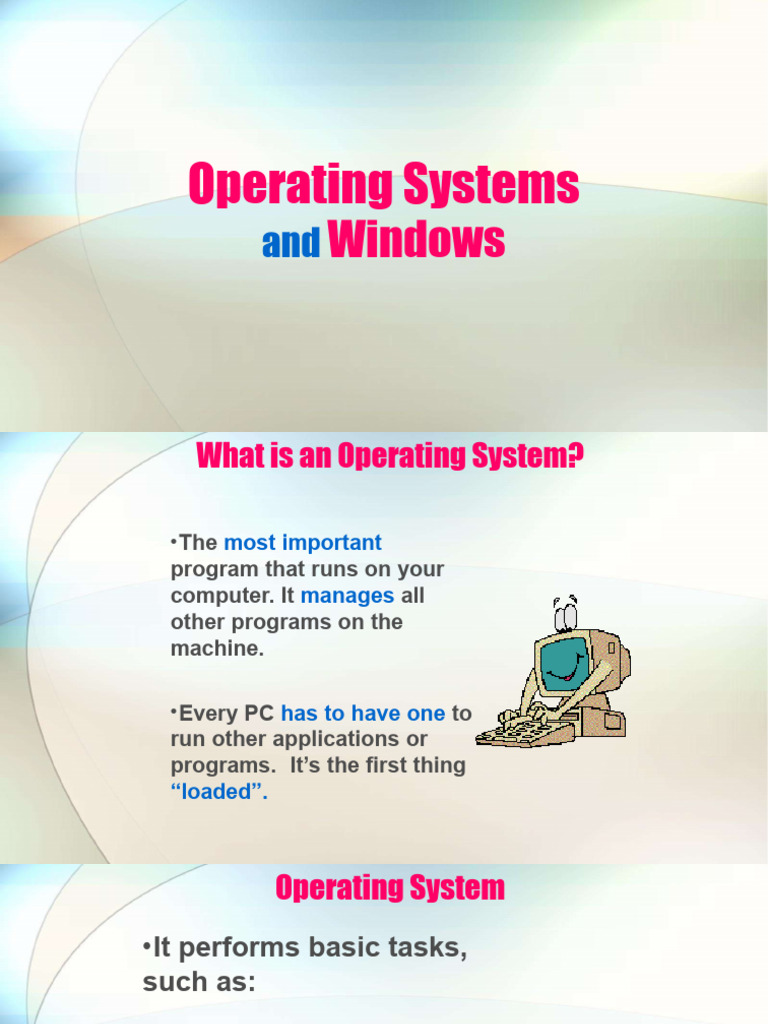 Operating Systems: Windows | PDF | Random Access Memory | Cursor (User Interface)