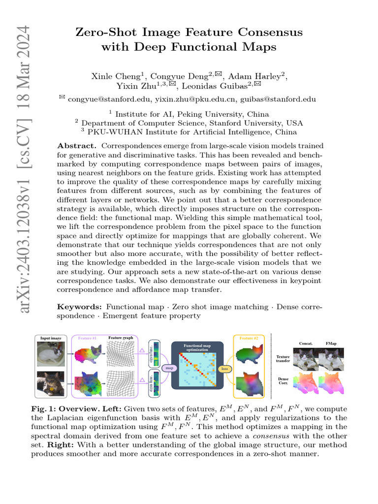 Zero-Shot Image Feature Consensus With Deep Functional Maps | PDF | Function (Mathematics ...