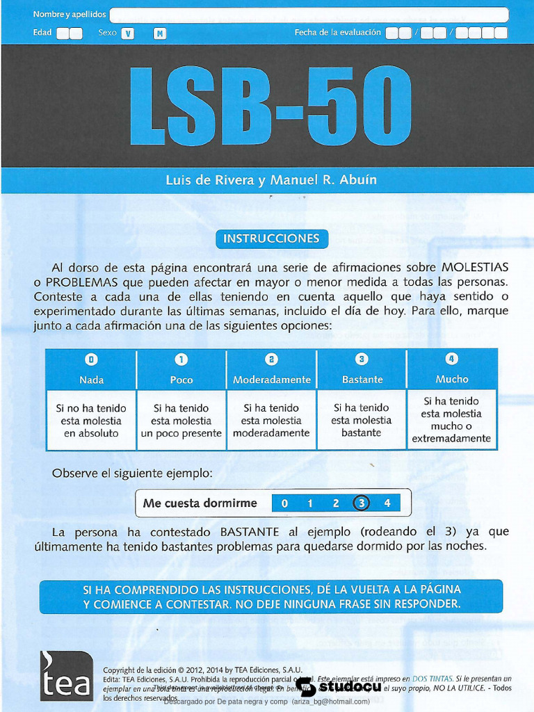 lsb-50-hoja-de-respuestas-01-2-3 | PDF