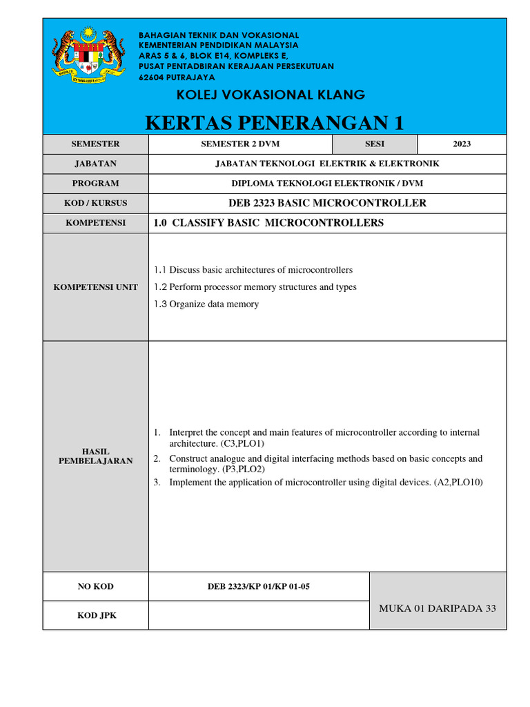 Kertas Penerangan 01-c1 | PDF