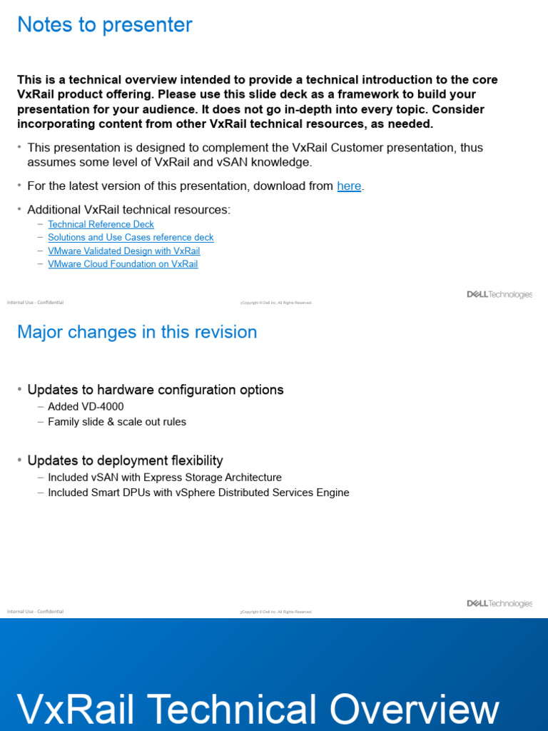 Vxrail Technical Deck | PDF | Computer Cluster | Graphics Processing Unit