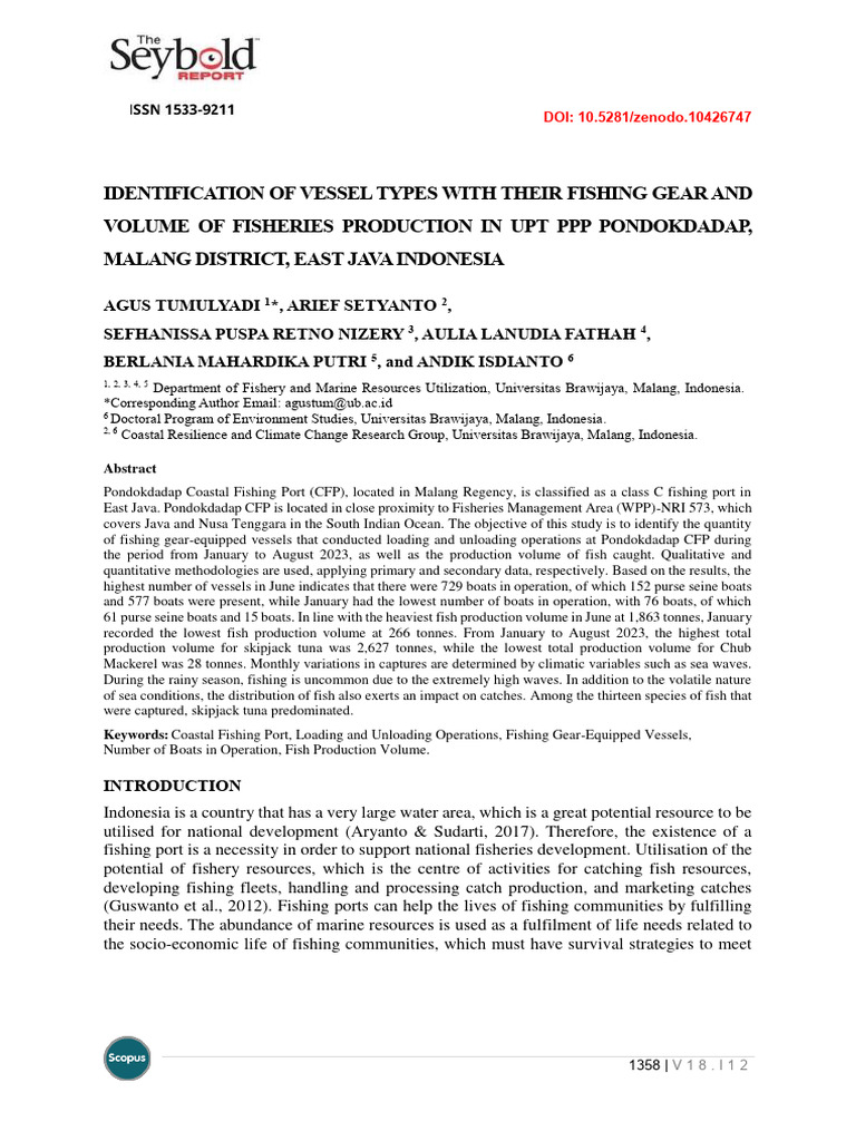 Vessel Types & Fish Production in East Java | PDF | Fishery | Tuna