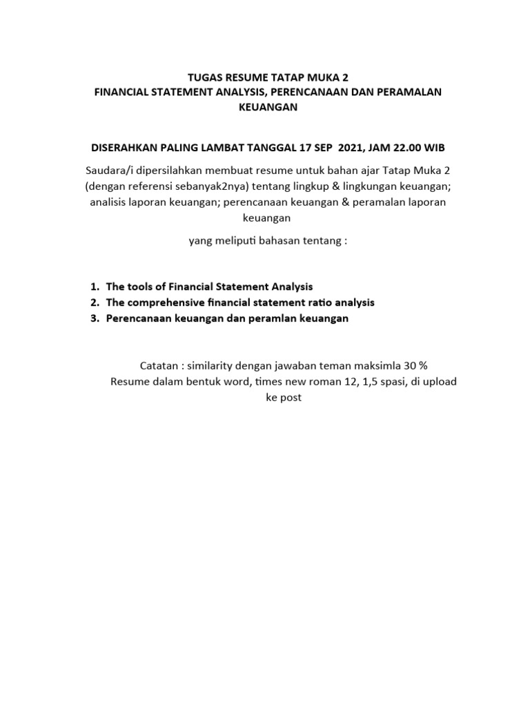Tugas Resume Tatap Muka 2 | PDF | Karier & Perkembangan | Pengelolaan Keuangan & Uang
