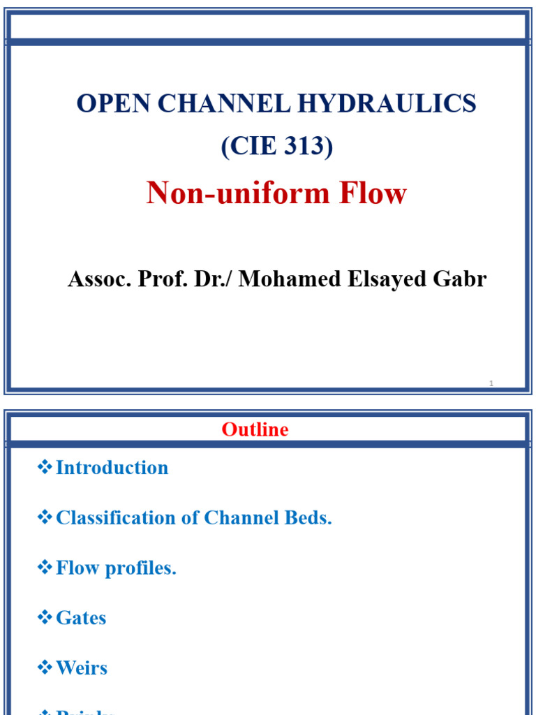 Lecture 7 Gradually Varied Flow Pdf Civil Engineering Earth Sciences
