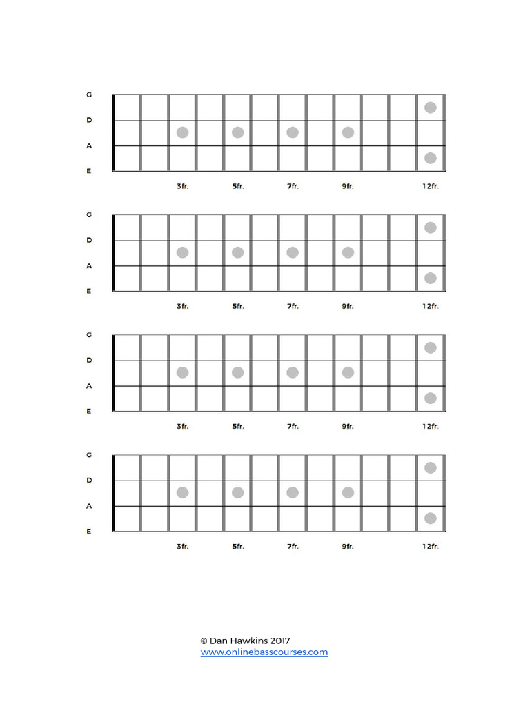 4 String Horizontal Neck Diagrams | PDF