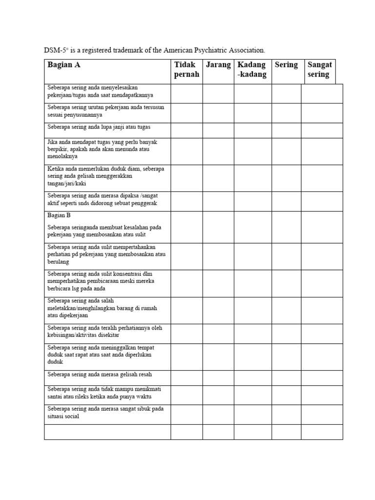 ADHD Pada Dewasa | PDF