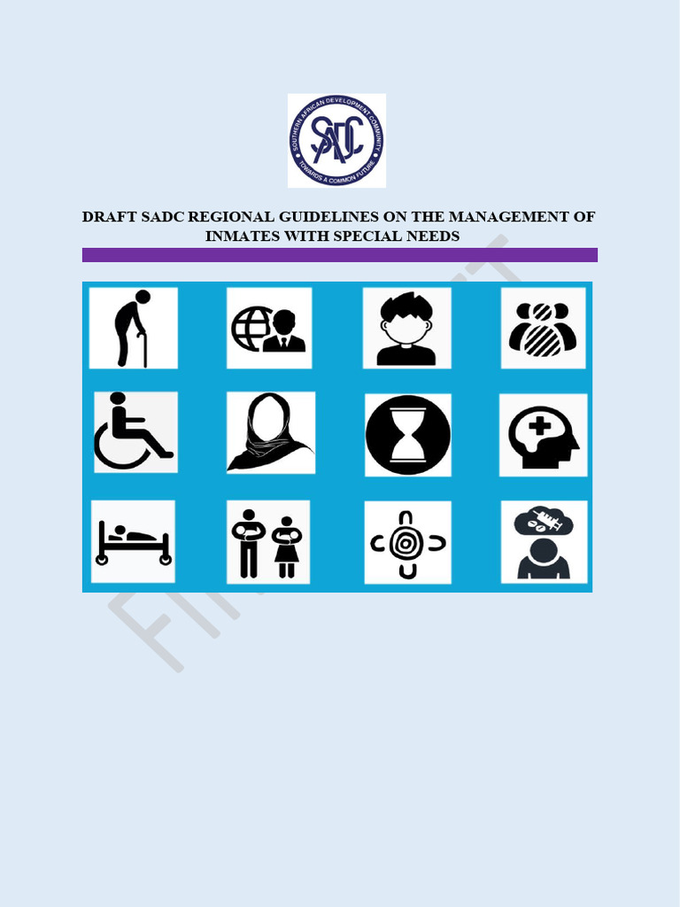 SADC Guidelines for Special Needs Inmates | PDF | Prison ...