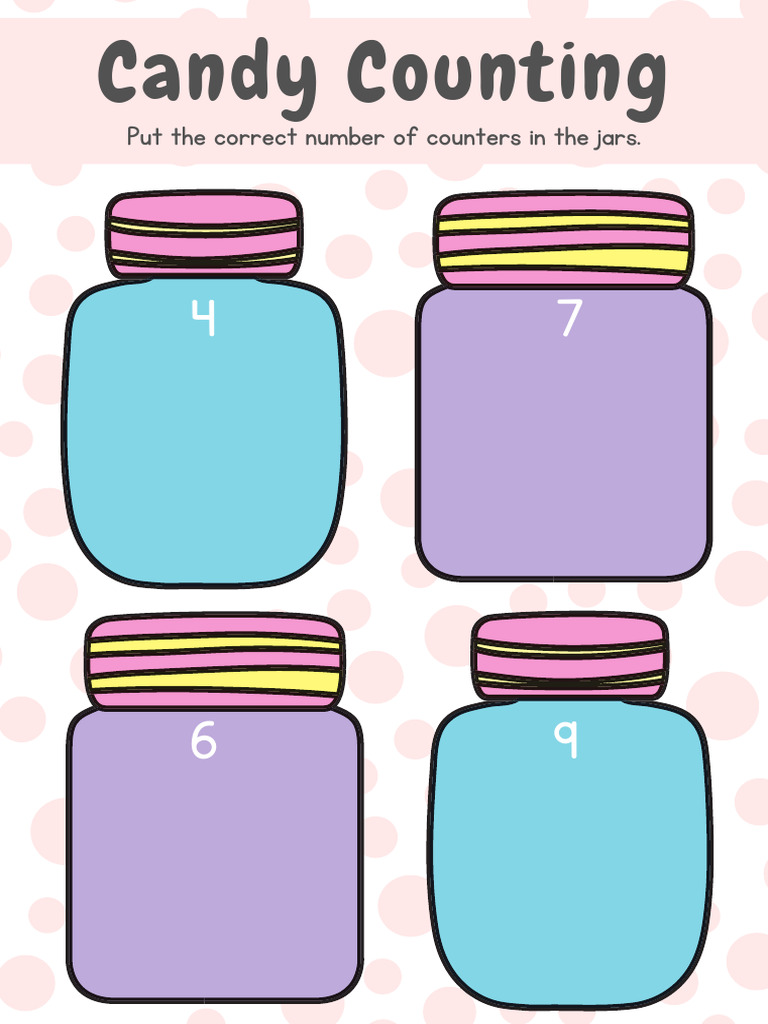 Candy Counting Worksheet Activity | PDF
