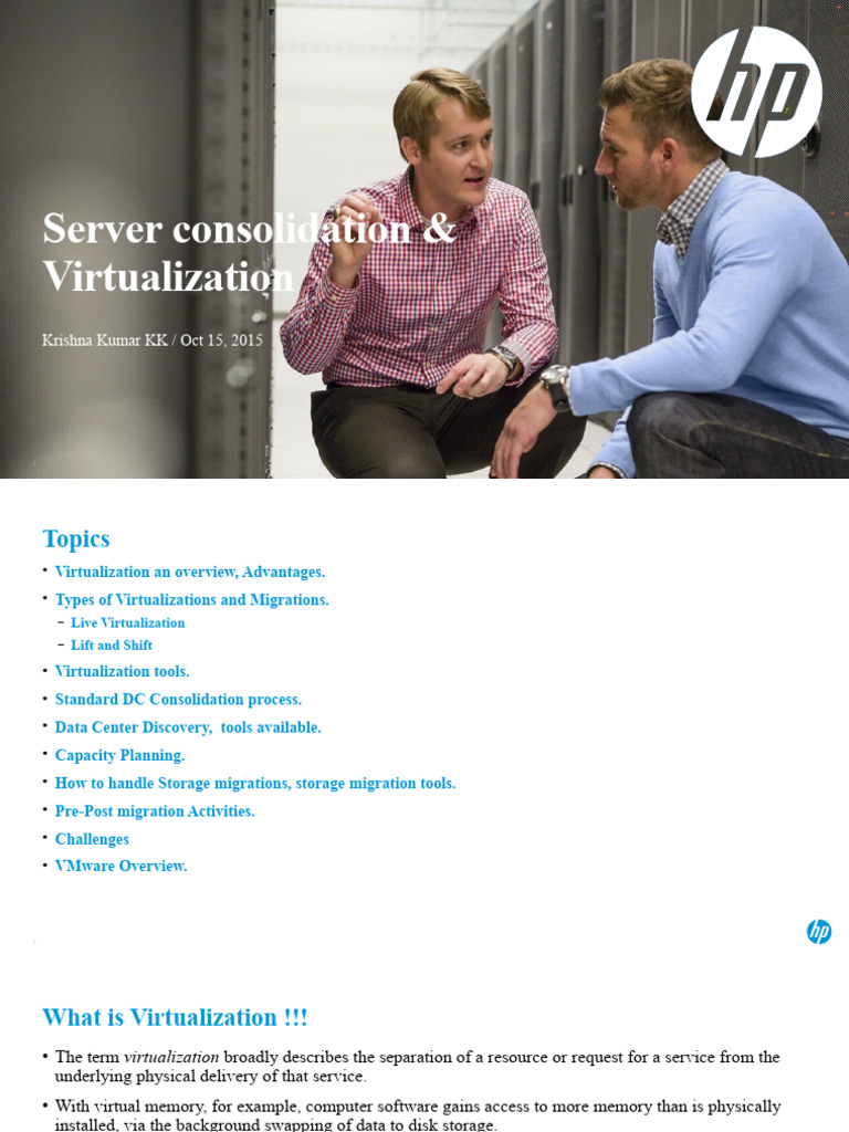 Datacenter Consolidation V 1.0 | PDF | Virtualization | Computer Data ...