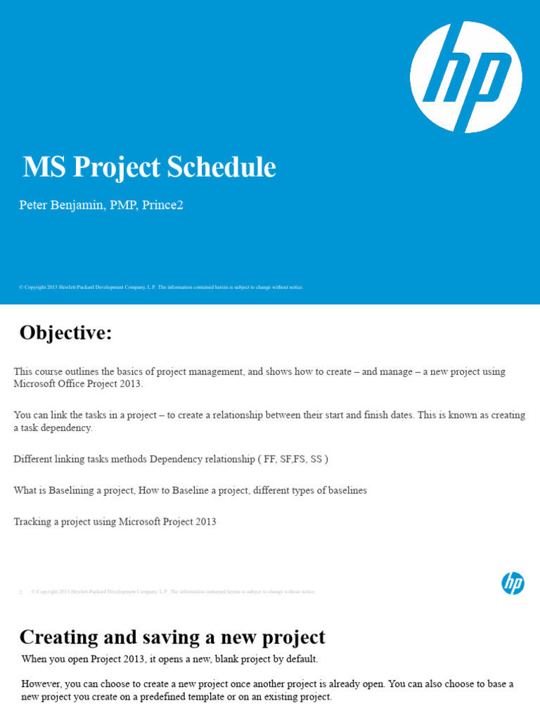 MS Project Schedule | PDF | Copyright | Computing
