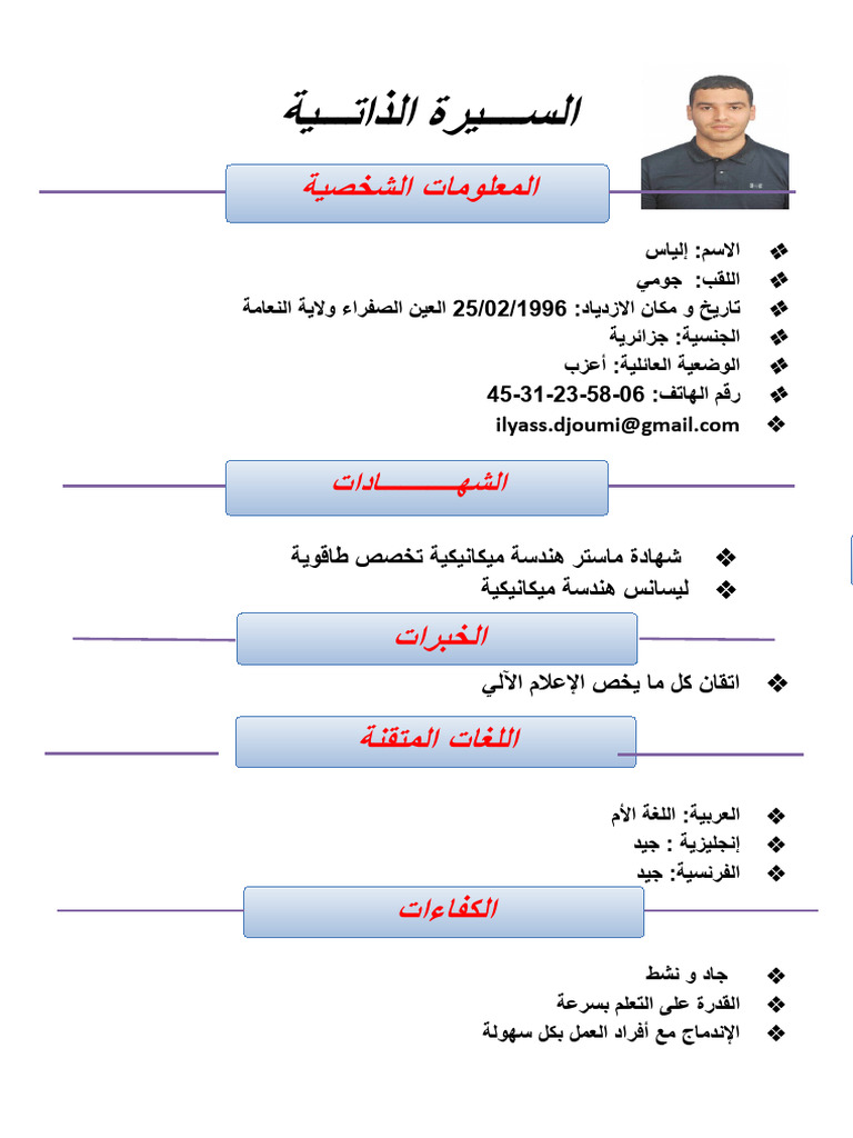 CV Femme Arabe | PDF