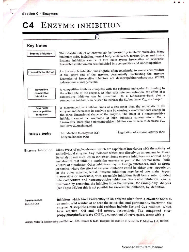 Enzyme Inhibition | PDF