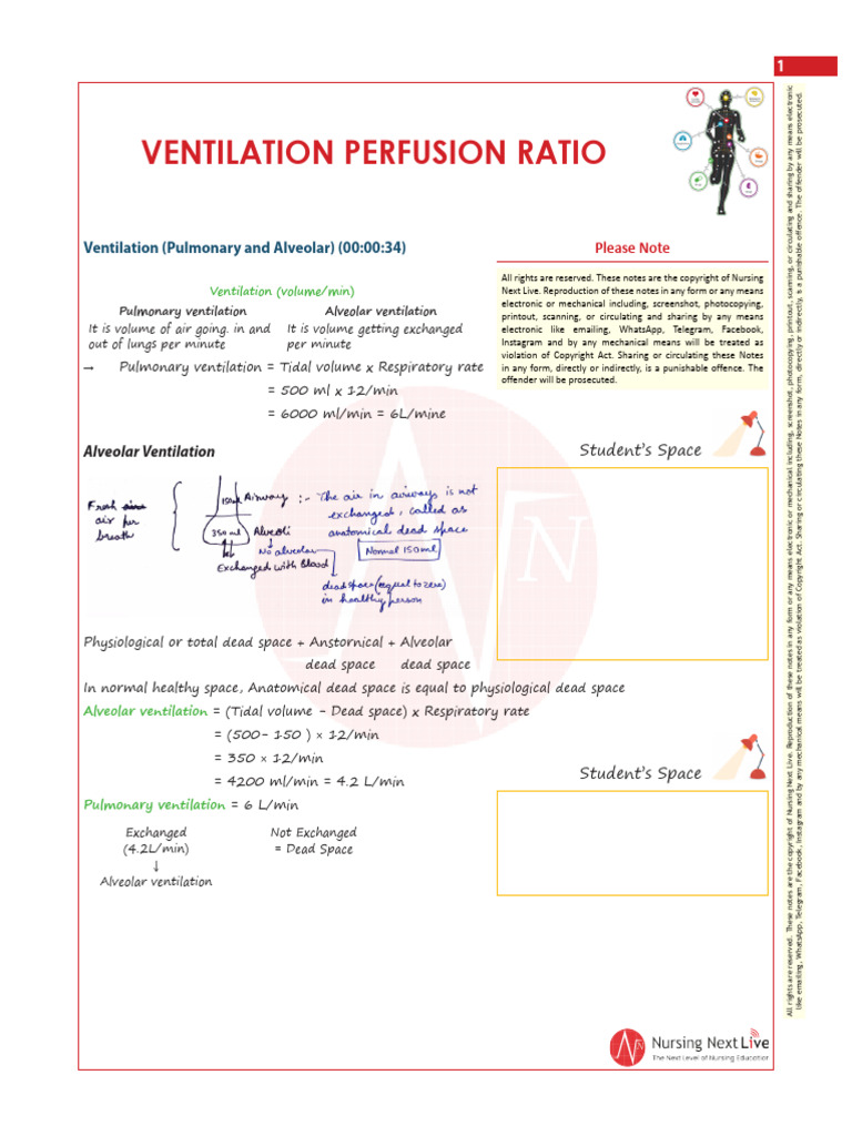 Ventilation Perfusion Ratio | PDF | Respiration | Respiratory System