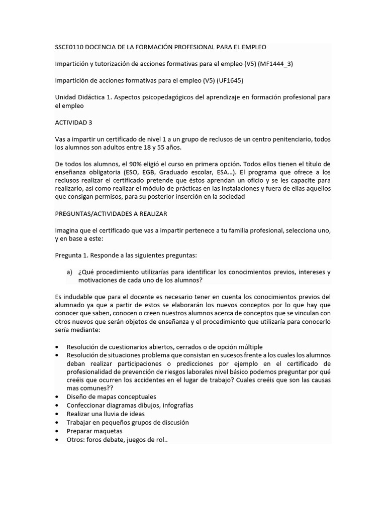 Actividad 3a | PDF | Evaluación | Aprendizaje