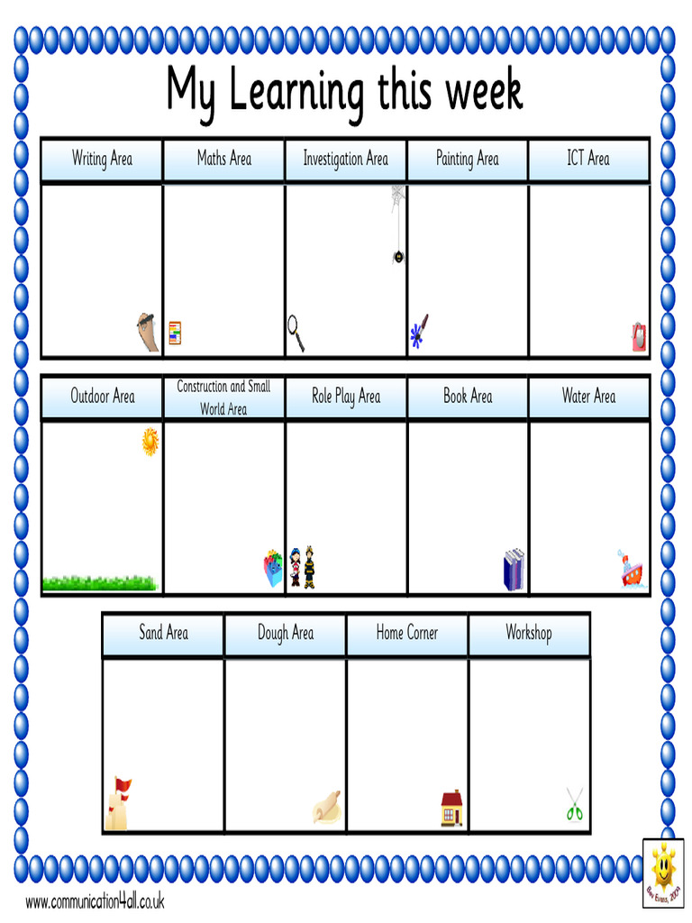 My Learning Chart - Extra Areas | PDF