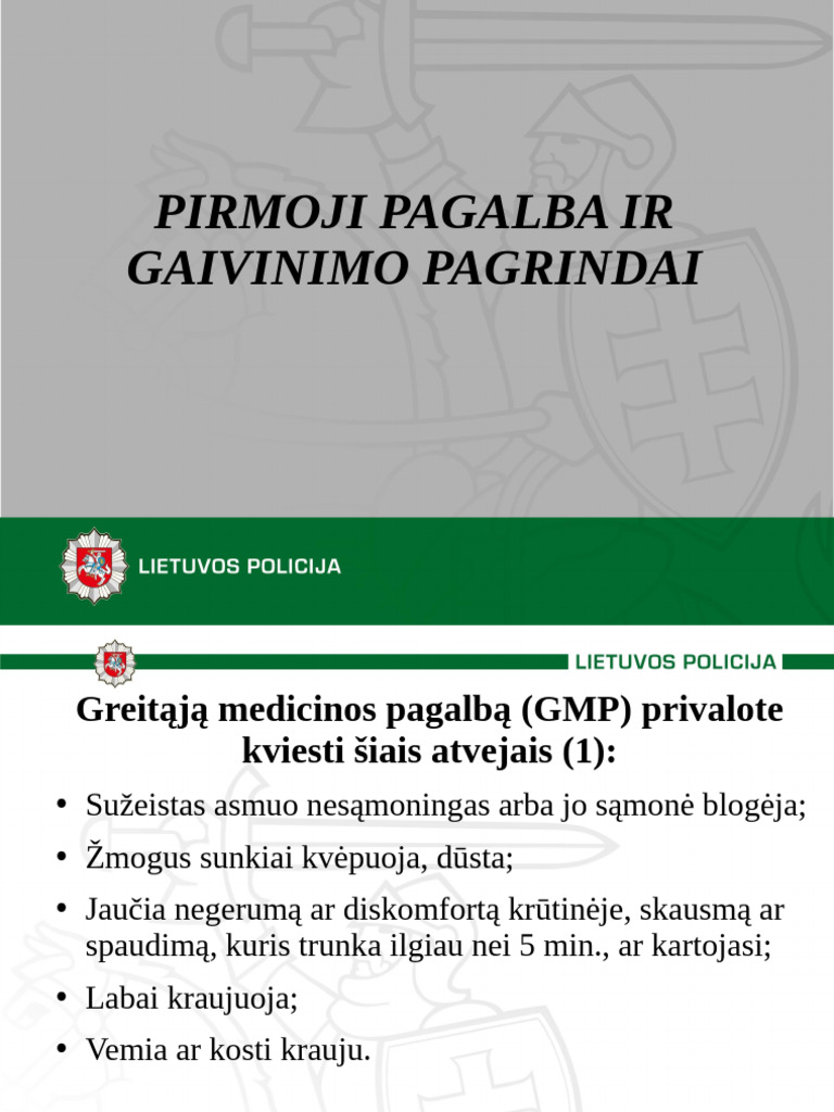 Pirmoji Medicinos Pagalba | PDF