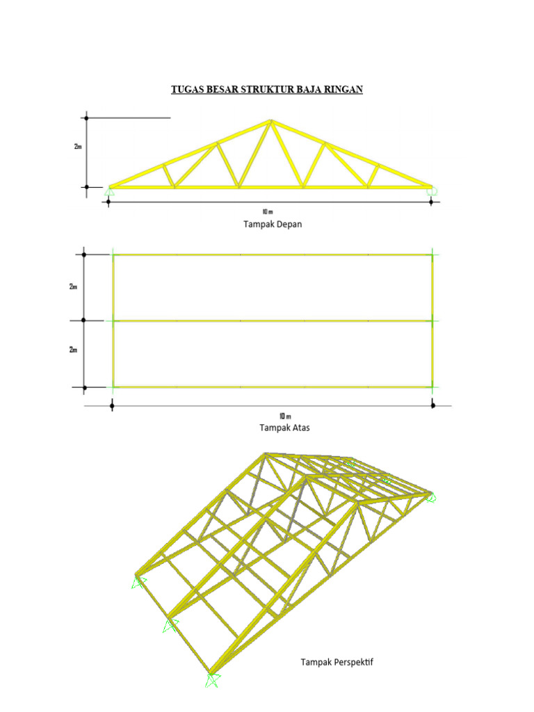 Tugas Besar Struktur Baja Ringan | PDF | Metode & Bahan Ajar