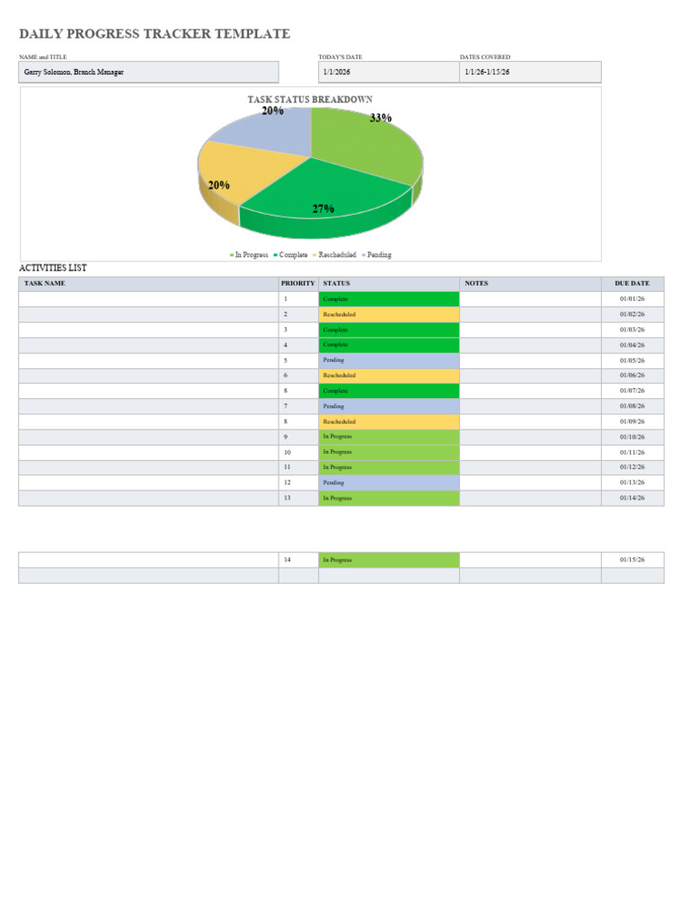 IC Daily Progress Tracker 1124345 | PDF | Computing