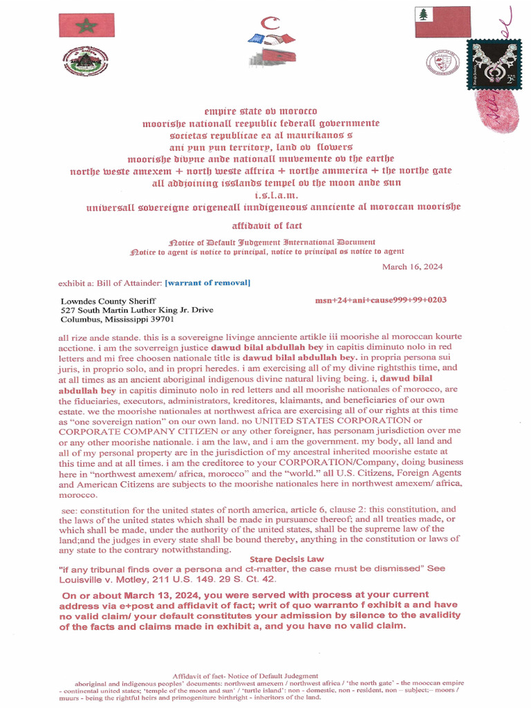 Document - 2024-03!16!105503 Default Notice Writ Quo Warranto Lowndes ...