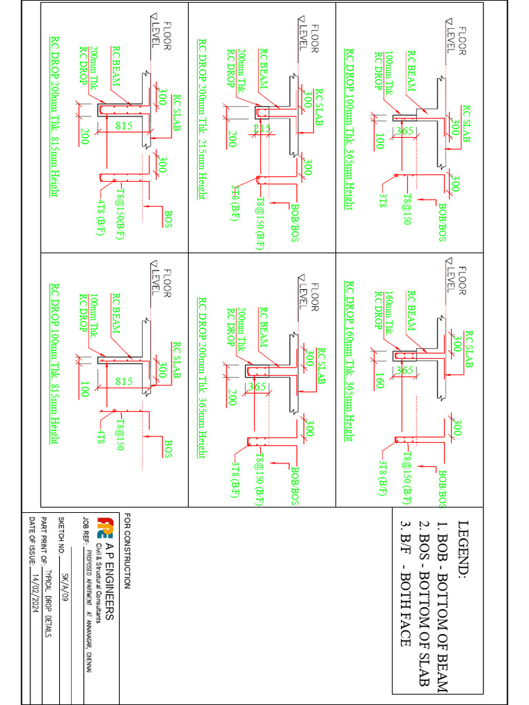 Skc-09 - Typical Drop Beam Details | PDF