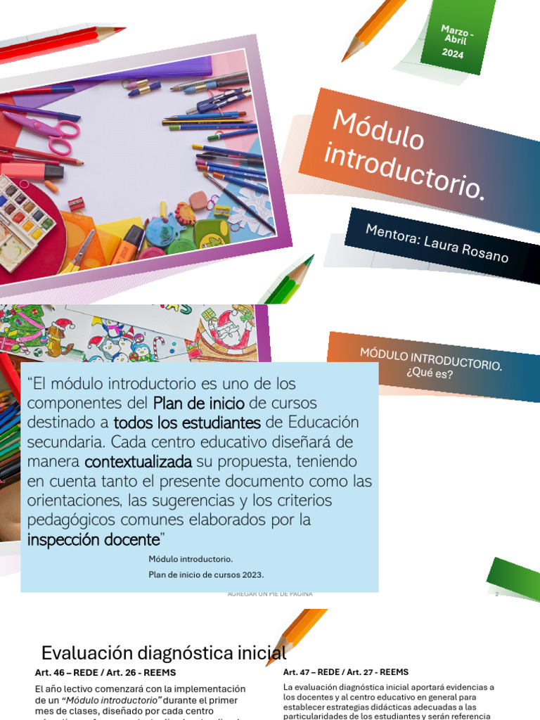 Módulo Introductorio | PDF | Evaluación | Maestros