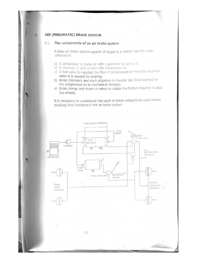 2. AIR (PNEUMATIC) BRAKE SYSTEM | PDF