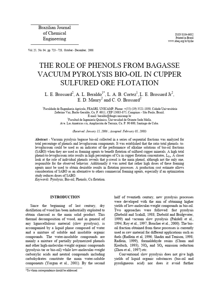 2008 The Rule of Phenols From Bagasse Vacuum Pyrolysis Bio-Oil in ...