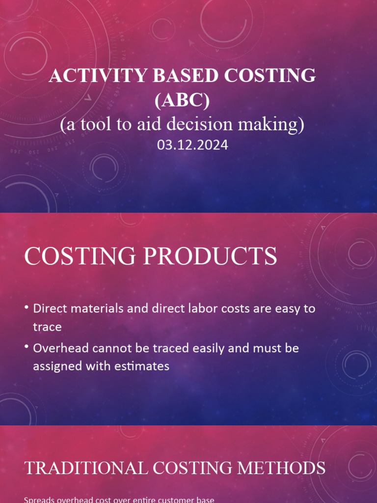 03 12 2024 Activity Based Costing Pdf Business Economies