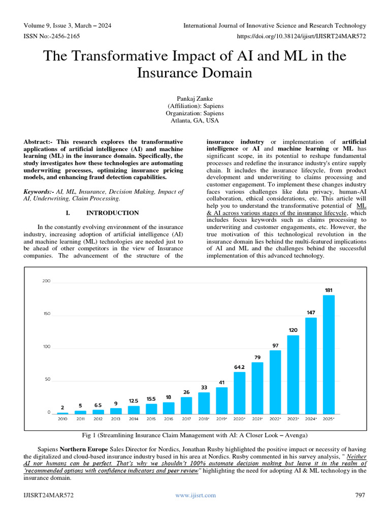 The Transformative Impact of AI and ML in The Insurance Domain | PDF ...