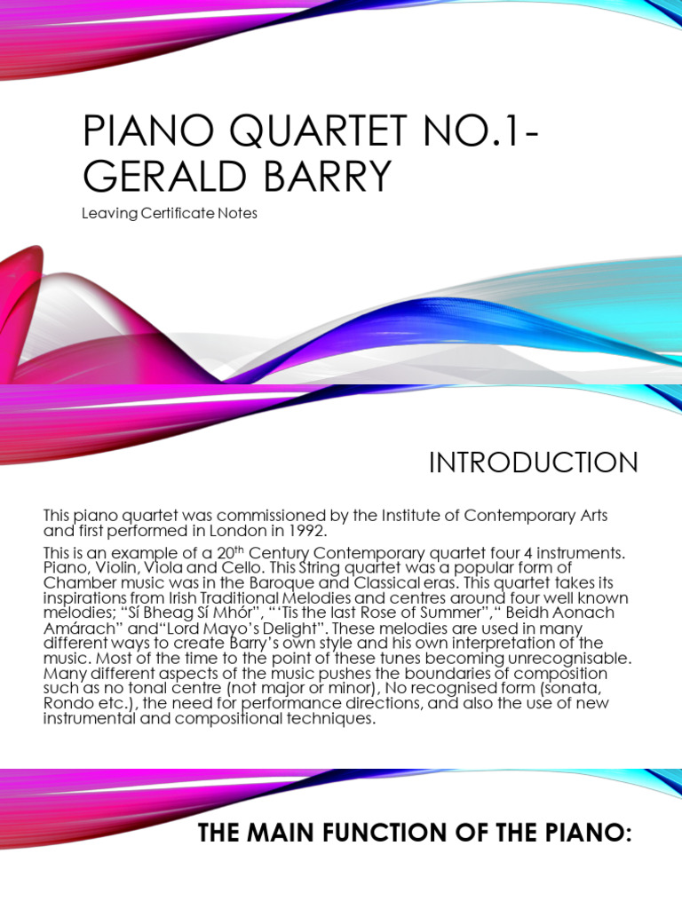 Gerald Barry Powerpoint - Music | PDF | String Instruments | Cello