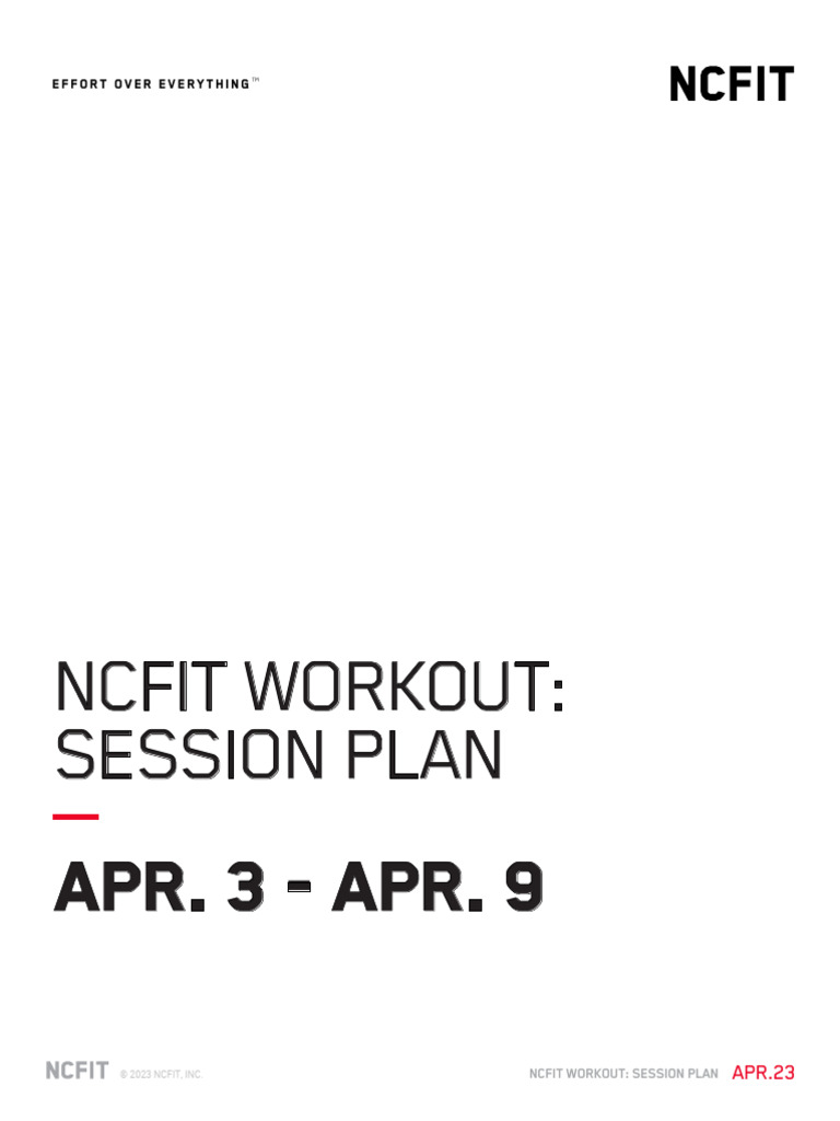 NCFIT - WorkoutSP (4 3 23) | PDF | Weight Training | Strength Training